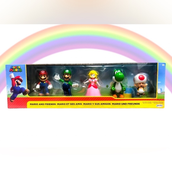Nintendo | Toys | Super Mario And Friends Figure Set Mario Luigi Peach ...
